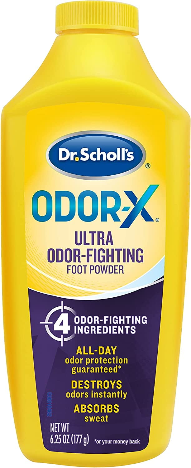 Dr. Scholl's Odor-X Odor-Fighting Foot Powder (6.25oz) for All-Day ...