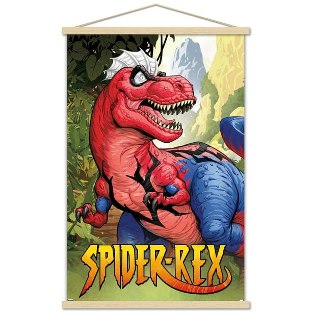 Marvel Spider-Rex - Portrait Wall Poster with Magnetic Frame, 22.375" x ...