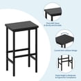 3 Piece Kitchen Table Set with Storage Shelves, Space Saving Dining ...