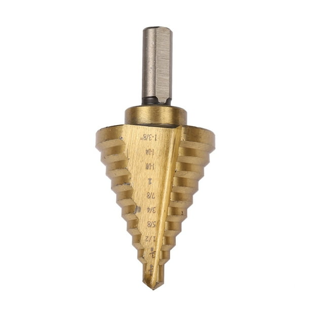 Step Drill Cone Drill Bits High Speed Steel 10 Steps 1/4 to 1-3/8inch ...