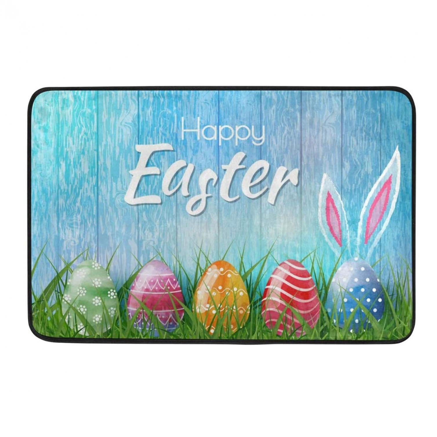 Mchoice Easter Welcome Doormat Easter Bunny Gnome Indoor Outdoor Home ...