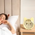 Kids Digital Alarm Clock - Cute Cat Night Light, Silent Non-Ticking ...