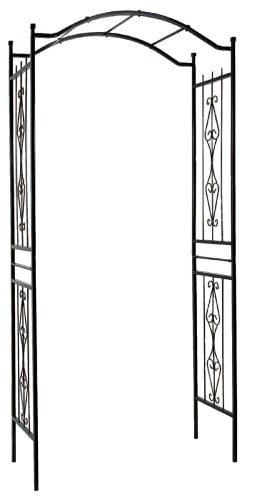 Gardman Charleston 77 Steel Garden Arbor Black