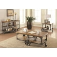 Coaster Home Furnishings End Table with Casters Rustic Brown - Walmart.com