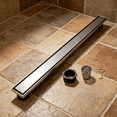 36In Linear Shower Drain 2-in-1 Tile Insert Flat Cover Stainless Steel ...