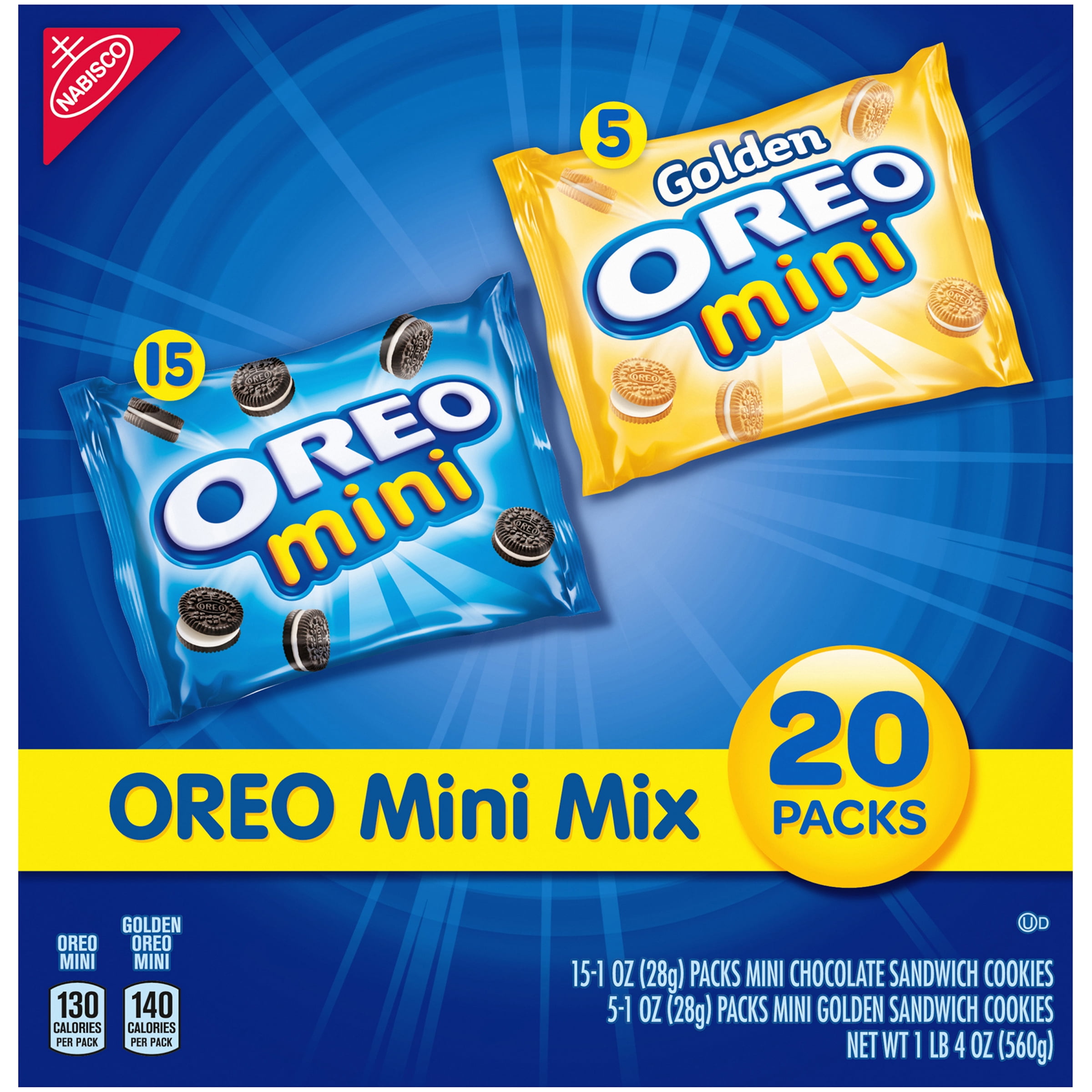 Nabisco Oreo Mini & Golden Oreo Mini Oreo Mini Mix, 1 Oz., 20 Count ...
