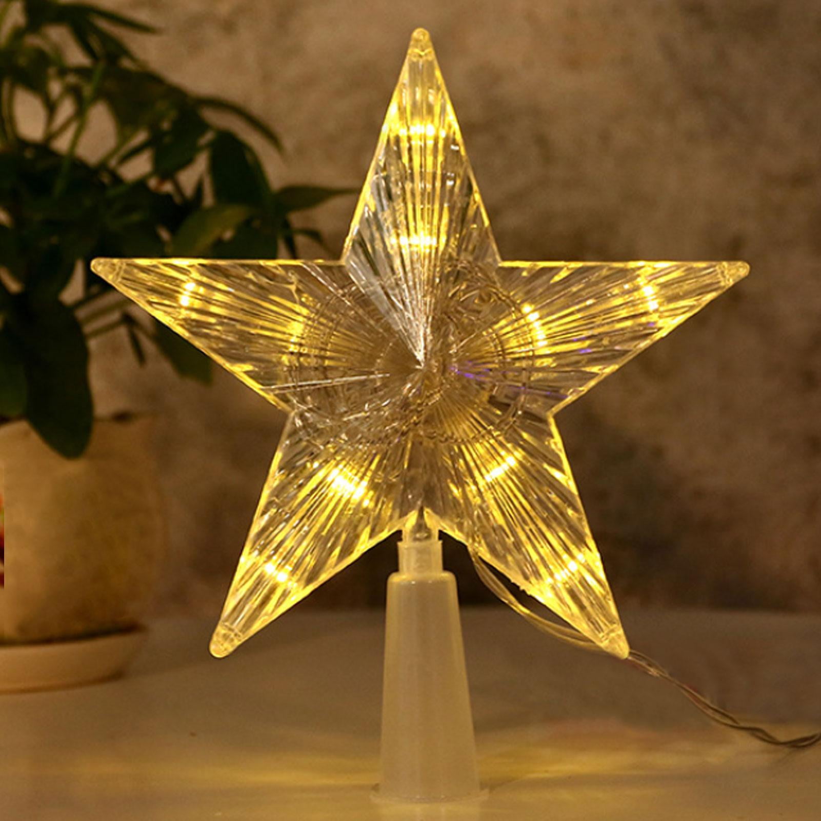 Christmas Tree Topper Star Treetop with LED Color-Changing Light, LED ...