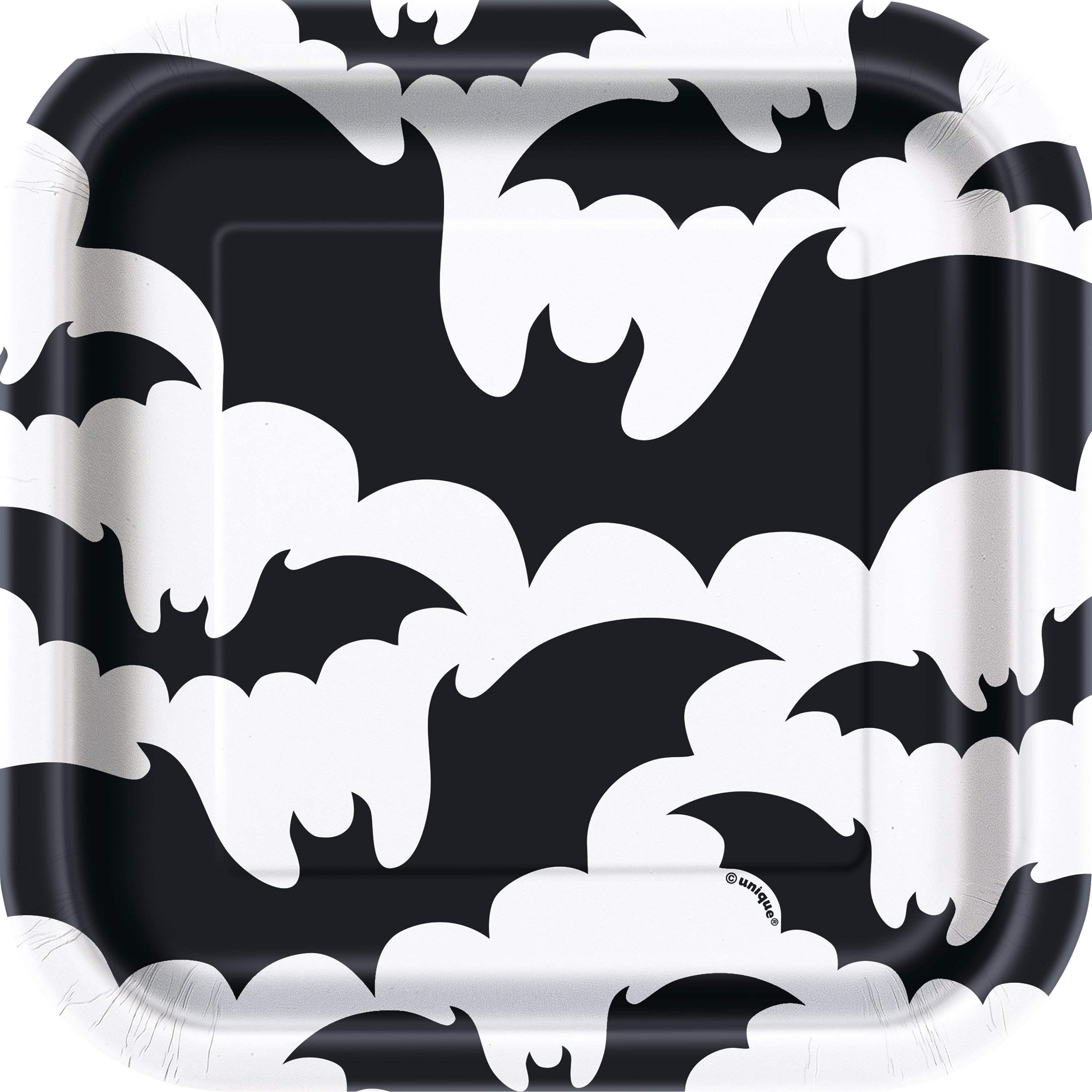 Black Bats Halloween Paper Dessert Plates, 7in, 10ct - Walmart.com