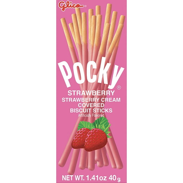 Glico Pocky Biscuit Sticks, Strawberry, 1.41 Oz - Walmart.com - Walmart.com