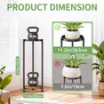 Plant Stand Black + Brown 2 Tier Metal Indoor for Large Plants ...