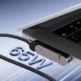 65W USB C Charging Cable With Integrated Foldable Stand And Reinforced ...
