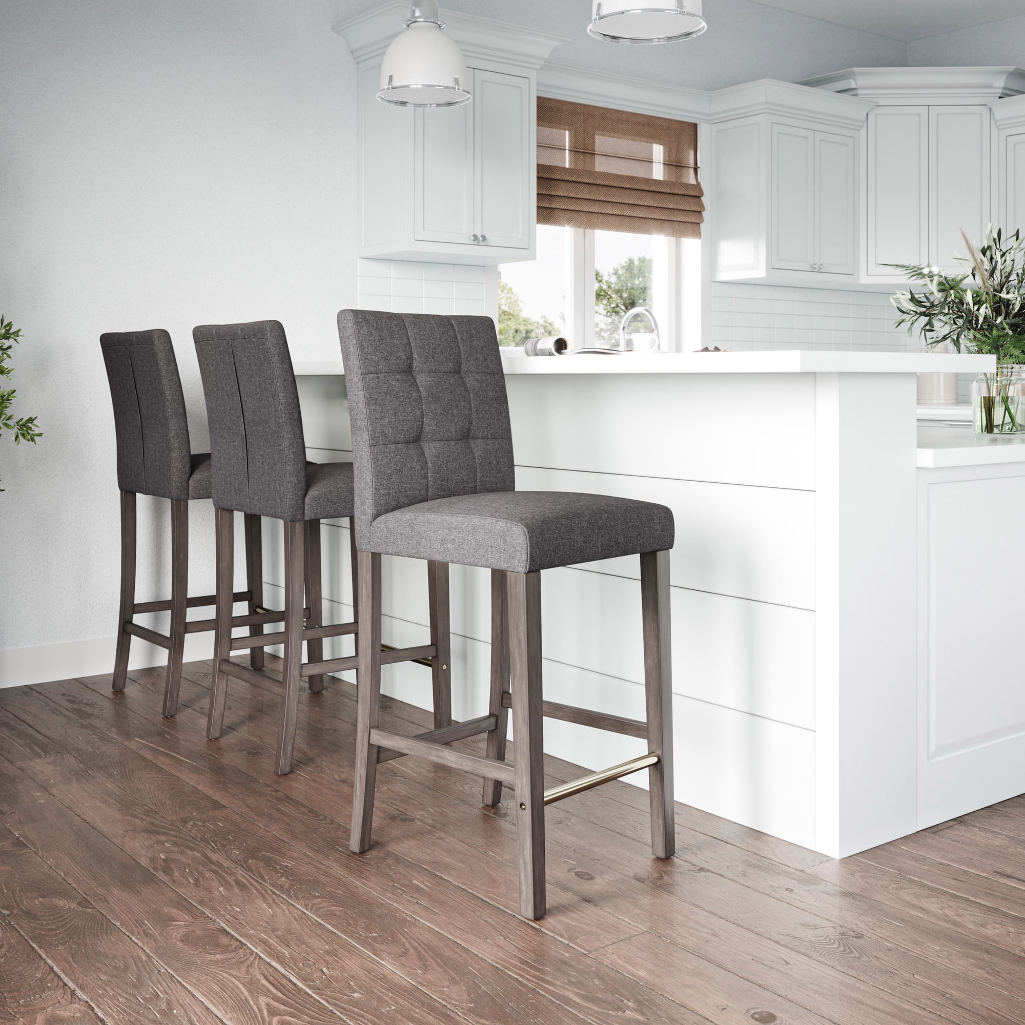 Click here for Corliving Leila Fabric Upholstered Indoor Bar Heig... prices