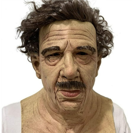 Halloween Latex Old Man Face Cover Latex Old Man Face Halloween Fancy ...