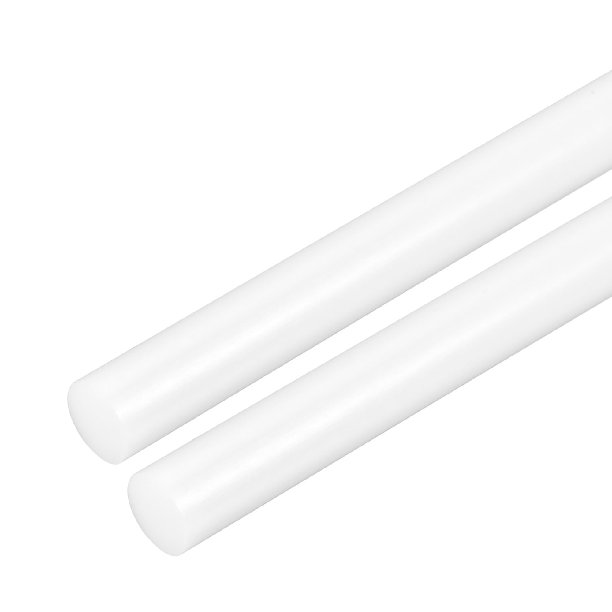 Unique Bargains Plastic Round Rod 5/8" Dia 20" Length White (POM ...