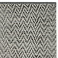 SAFAVIEH Montauk Bayram Chevron Cotton Area Rug, Ivory/Dark Grey, 9' x ...