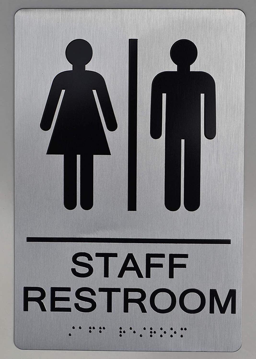 Staff Restroom Sign -(Aluminium, s Silver,Size 6x9) The Sensation line ...