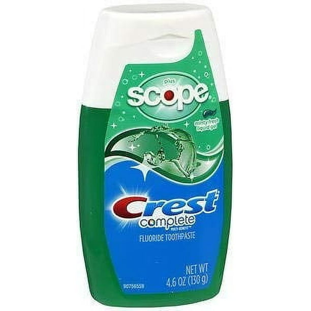 Pasta de dientes Crest Plus Scope Liquid Gel Minty Fresh 135 ml x4 ...