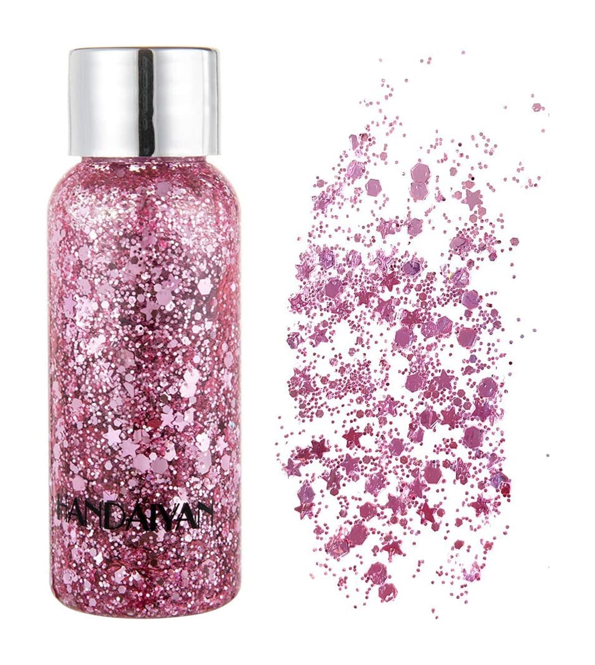 BEUKING Body Glitter Gel Nail Hair Body Face Flash Eyeshadow Glitter ...