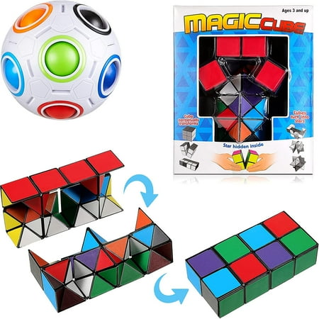 Magic Star Cube, 2 Pieces Fidget Sensory Toys Set, Magic Star Cube and ...