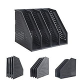 SAYEEC Collapsible Plastic Magazine File Holder Vertical Binder Storage ...