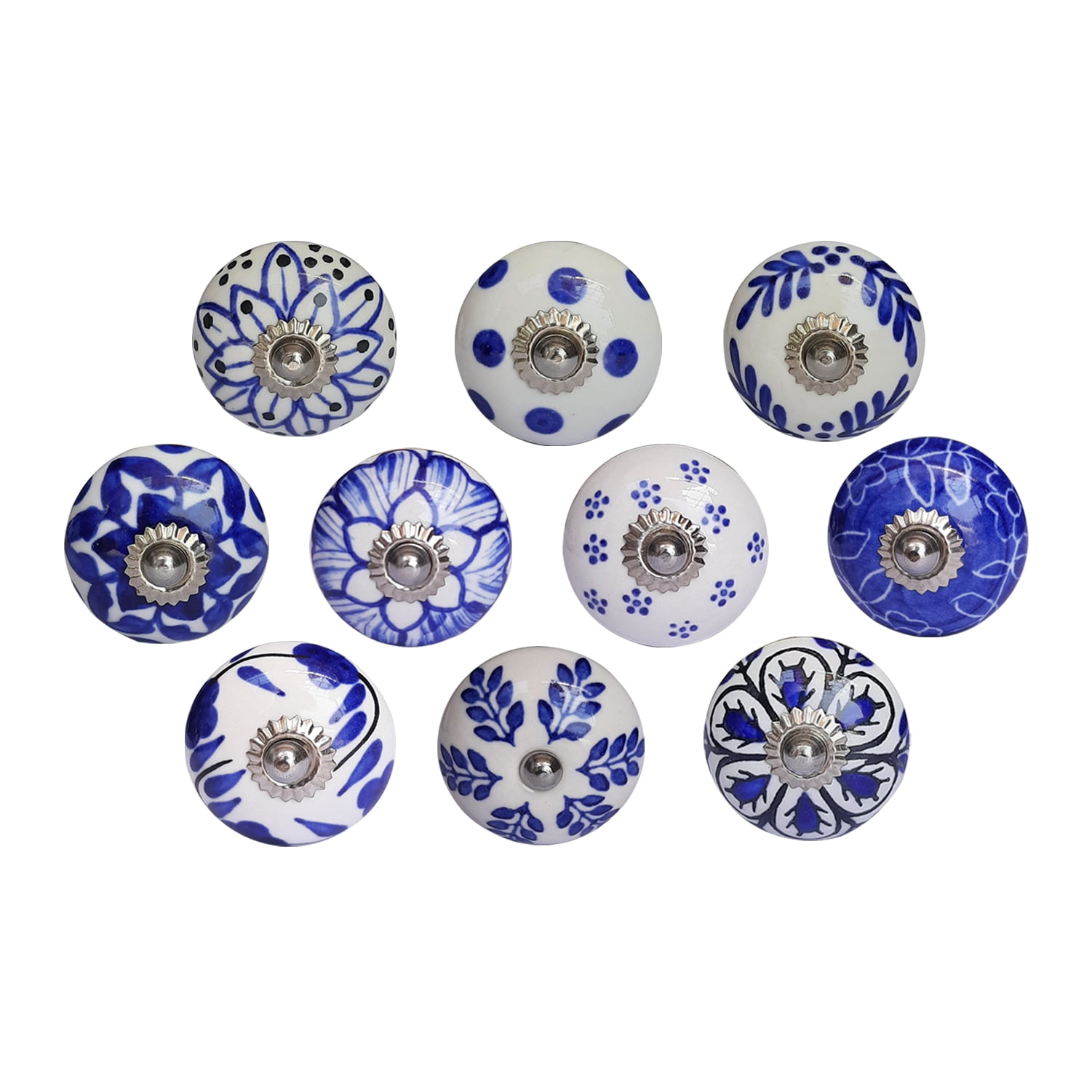 Royal Kraft Vintage Hand Painted Ceramic Pull Knobs for Kitchen Cabinet, Door & Drawer, Wardrobe ...