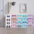 Stackable Shoe Boxes Set of 20 – Transparent, Foldable Storage ...