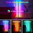 "Neoglint RGB Corner Floor Lamp, 49.6"" LED with APP & Remote Control ...