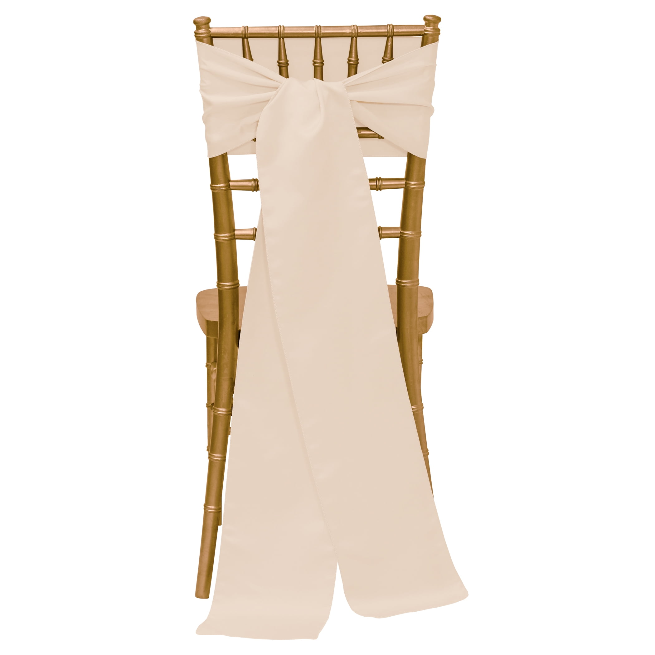 Ultimate Textile Bridal Satin 8 x 100-Inch Chair Tie Sash Duchess ...