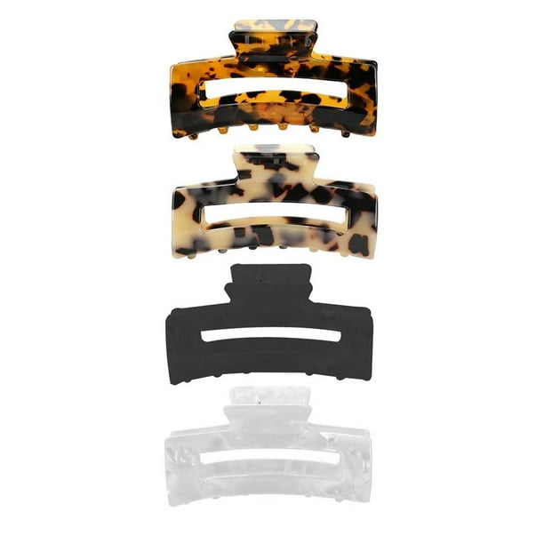 4 Packs Hair Claw Clips For Women Girls Nonslip Large Hair Claw Clip ...