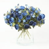 BalsaCircle 4 Navy Blue Bouquets 12 in Artificial Flowers Silk Mini ...