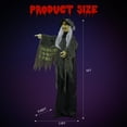 UBesGoo 6ft Hanging Witch Animated Halloween Decoration Witch w/ Pre ...