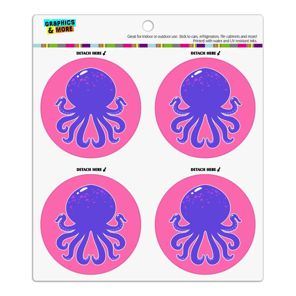 Cute Octopus Tentacles Ocean Refrigerator Fridge Locker Vinyl Circle ...