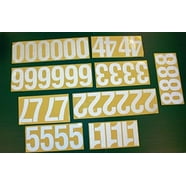 Permanent Adhesive Vinyl Numbers, 4", 49pk, Yellow - Walmart.com