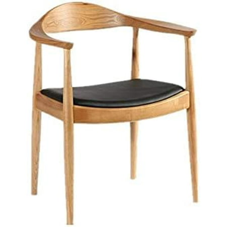 1 Seater Wooden Dining Table Chair with Armrests, Wide Seat, Anti ...