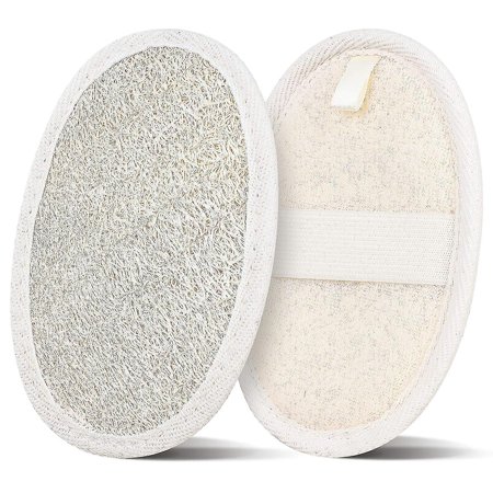 2 Pack Loofah Sponge Pads, 100% Natural Luffa And Terry Cloth ...
