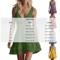 ClodeEU Women's Deep V Neck Sleeveless Twist Front Cinched Waist Flared ...