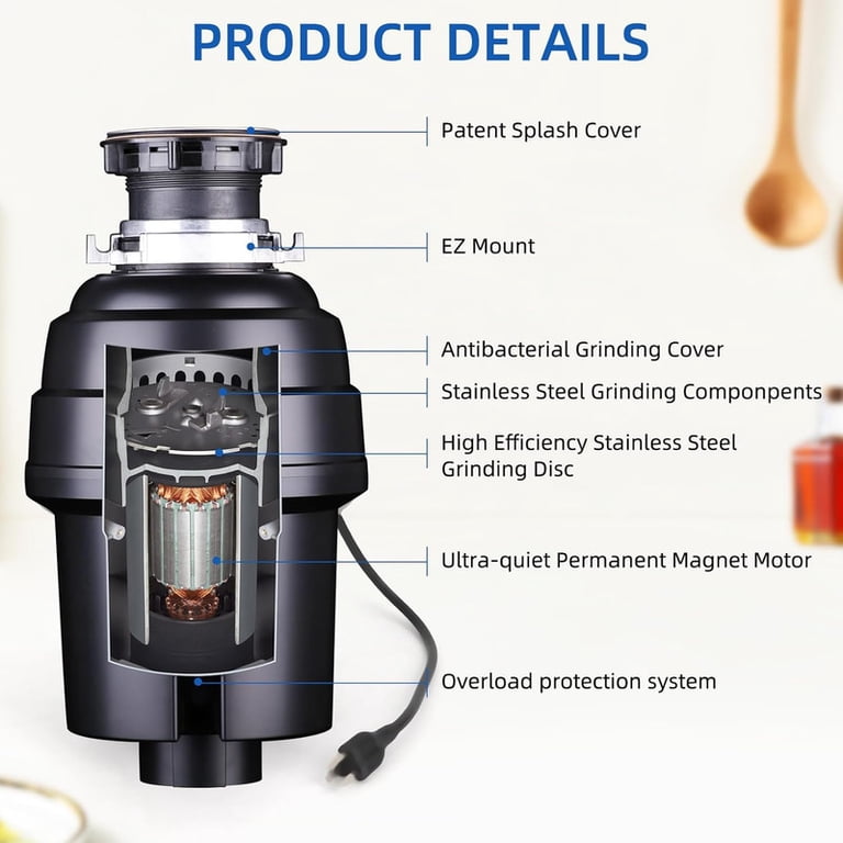 Kitchenaid Blender 1-Horsepower Continuous Feed Food Waste Disposer Red ...