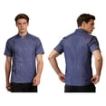 Aislor Mens Short Sleeve Chef Coat Solid Color Kitchen Cook Uniform ...