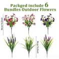 Artificial Outdoor Flower Set - Lifelike Faux Garden Plants with Ground ...