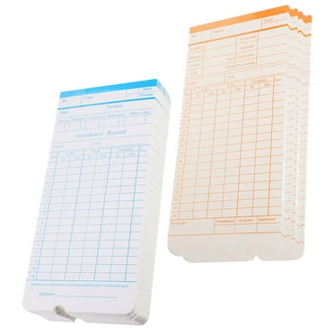 Yescom 200 Count Monthly Time Clock Cards Timecard for Employee ...