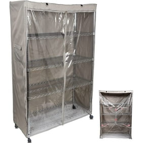 Covered Living Storage Shelving unit cover, fits racks 48"Wx24"Dx72"H ...