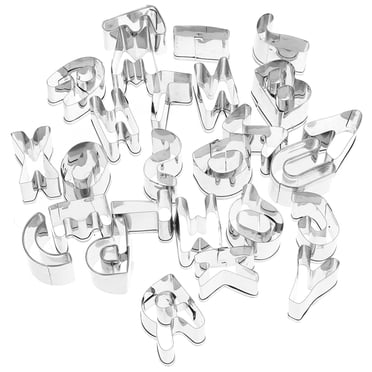 Stainless Steel English Alphabet Letters Cookies Cutters Molds Moulds ...