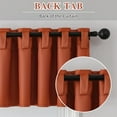 CHE-Fall Colored Burnt Orange Back Tab & Rod Pocket Blackout Valances ...