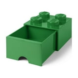 LEGO Storage Brick Drawer 4, Dark Green, Stackable Plastic Storage Box ...