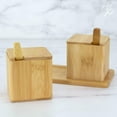 Totally Bamboo Double Dipper Salt Box / Cellar with Spoos & Tray ...