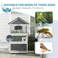 PawHut Outdoor Bird Cage - Wooden Aviary with Playground, Slide-Out ...