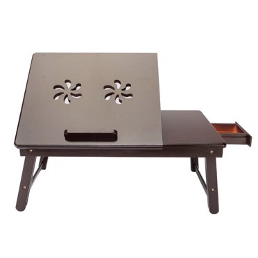 Ktaxon Portable Bamboo Laptop Desk Serving Bed Tray with Drawer ...