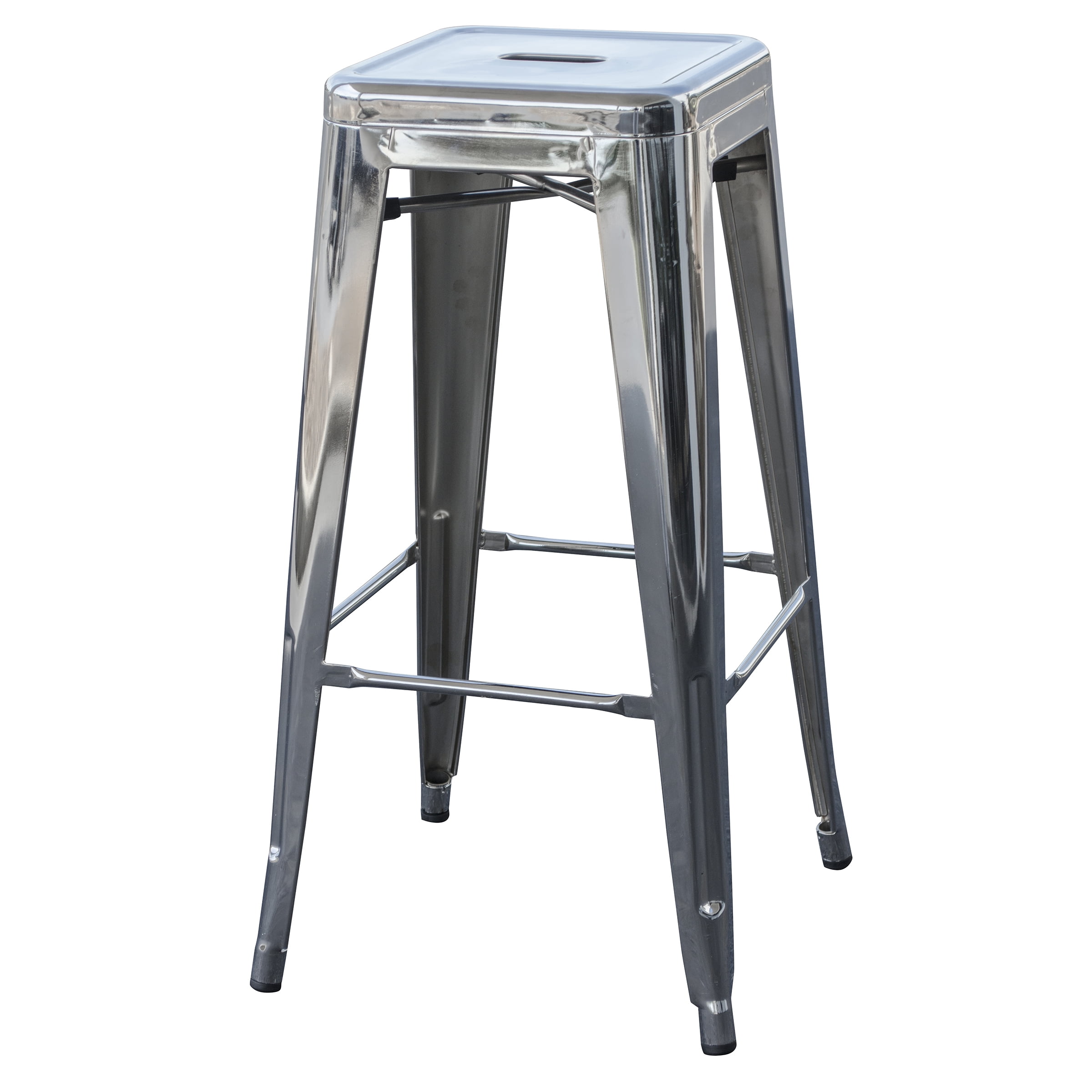 AmeriHome Loft 30 inch Chrome Silver Metal Bar Stool - Walmart.com
