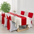 24Pcs Satin Red Table Runner - 12 x 108 Inch Long Party Table Runner ...