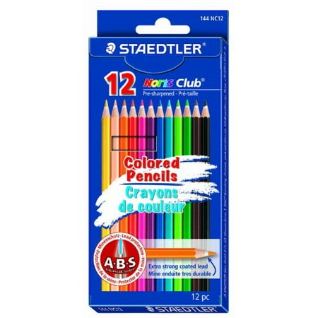 Staedtler Colored Pencils, 12 Colors, Pre-Sharpened (144NC12) | Walmart ...